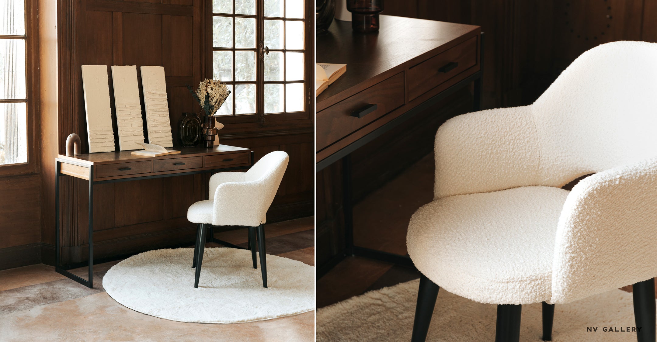 Console - Bois de noyer & métal noir - NV GALLERY - BRUCE