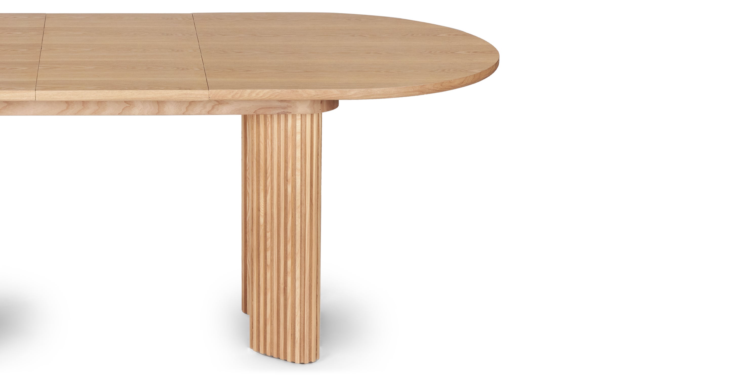 Table à manger extensible - Bois de frêne naturel veiné - NV GALLERY ...