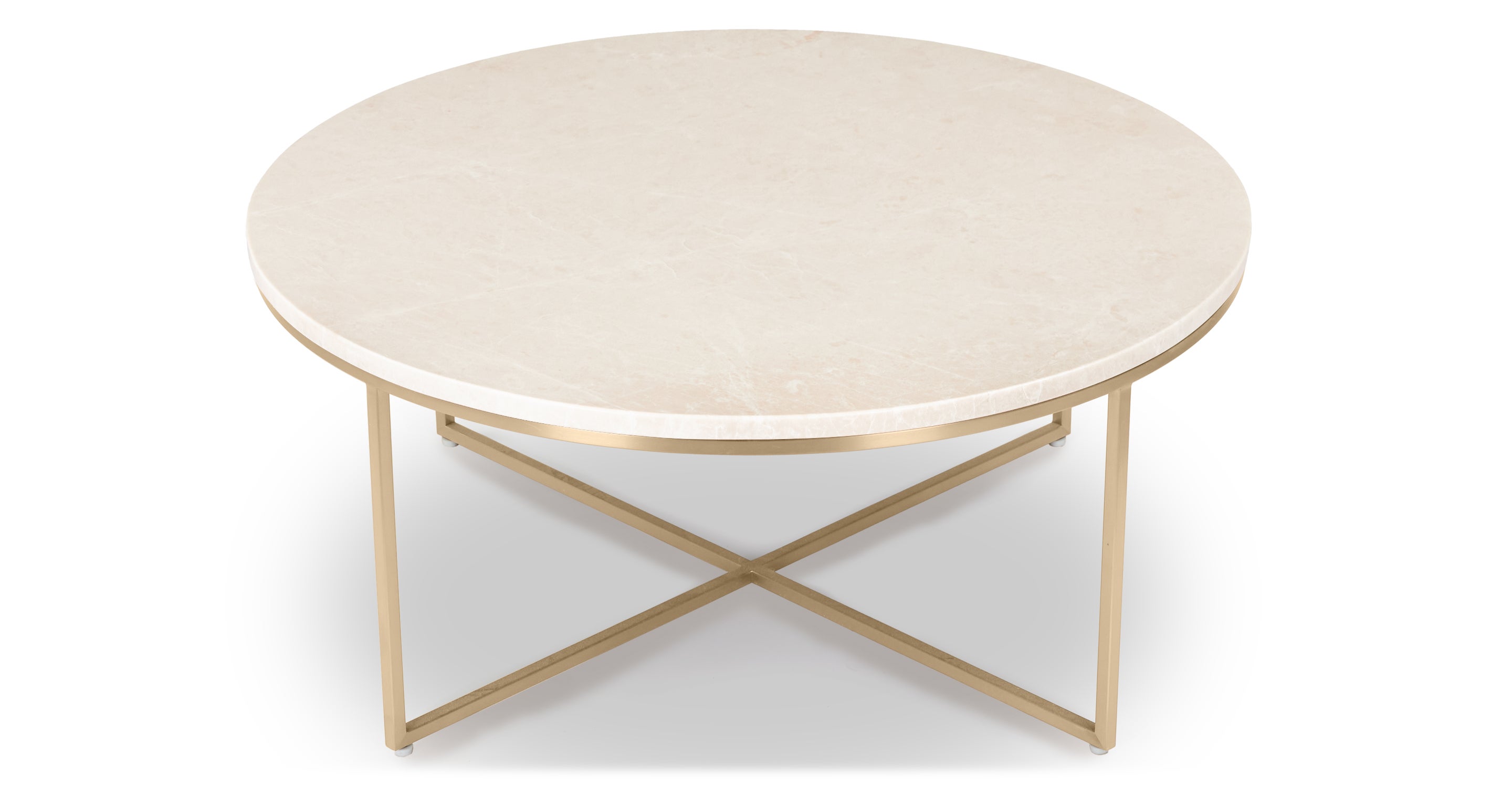 Couchtisch - beiger Marmor & Messing - NV GALLERY - GISELLE