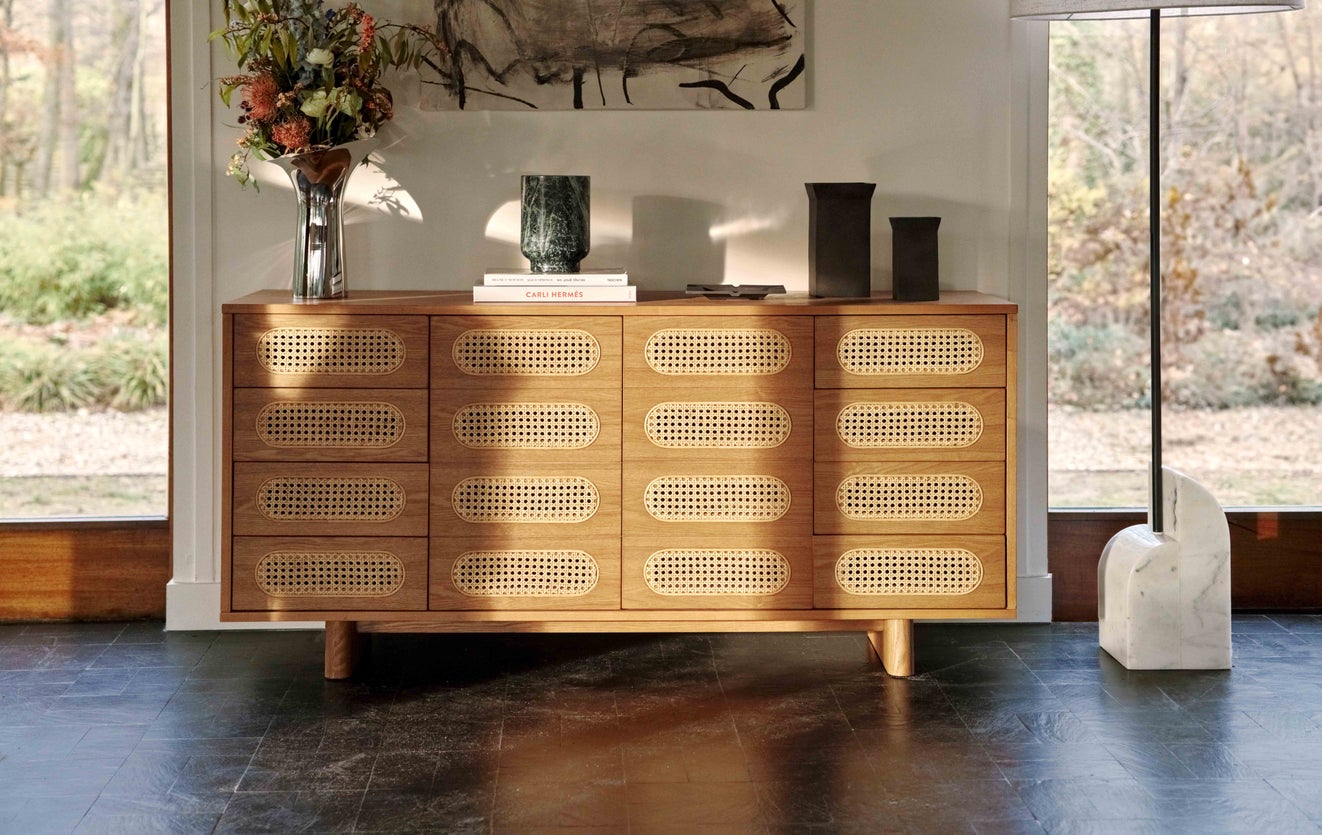 Sideboard - Rattan & Helles Eschenholz - NV GALLERY - MAYFAIR