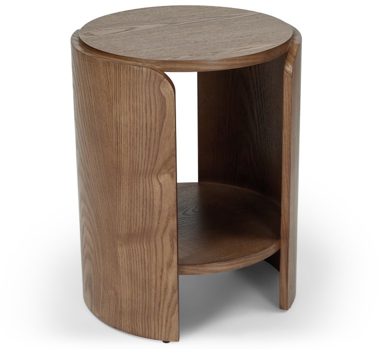 Mesa auxiliar - Madera de fresno teñida nogal - NV GALLERY - ELIPSE