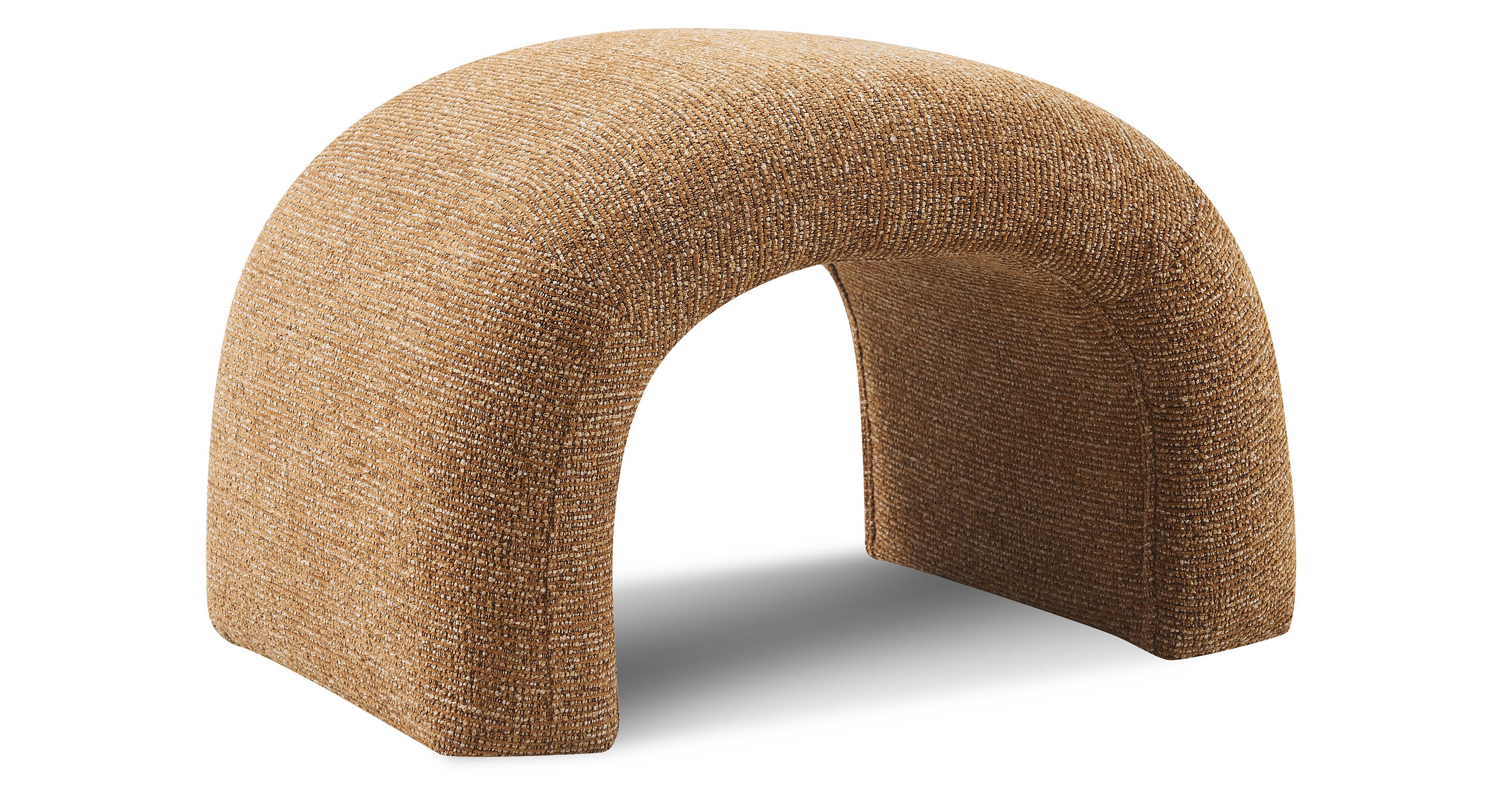 Pouf FLOW tweed in eichenbraun - NV Gallery