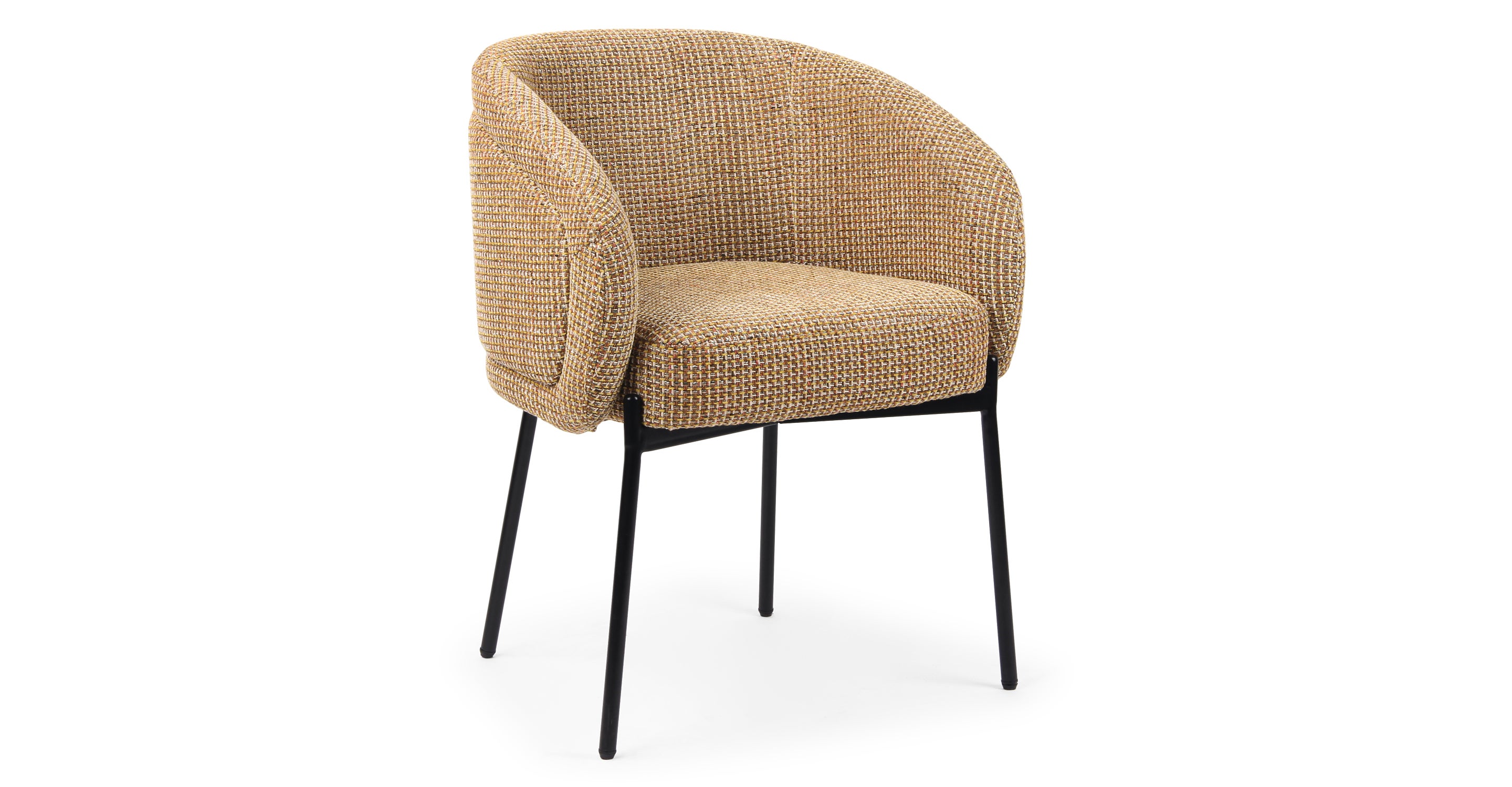 Chaise VOLTA tweed jaune miami & metal noir - NV Gallery