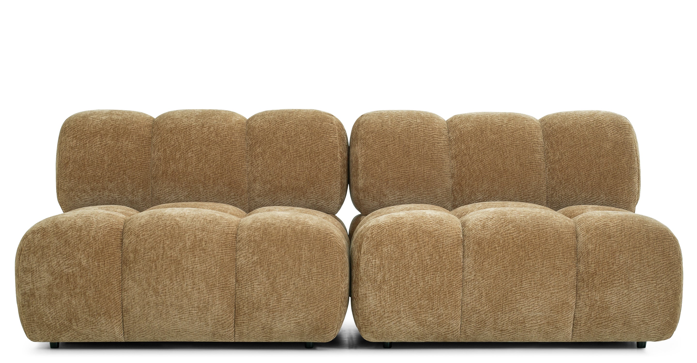 Canapé 2 places modulable WAFFLE camel crêpé - NV Gallery